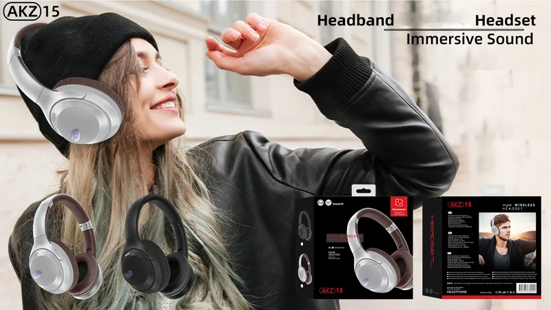 Long Standby Waterproof HiFi Gaming Headset With LED Display And Bluetooth 5.3 Technology AKZ ...