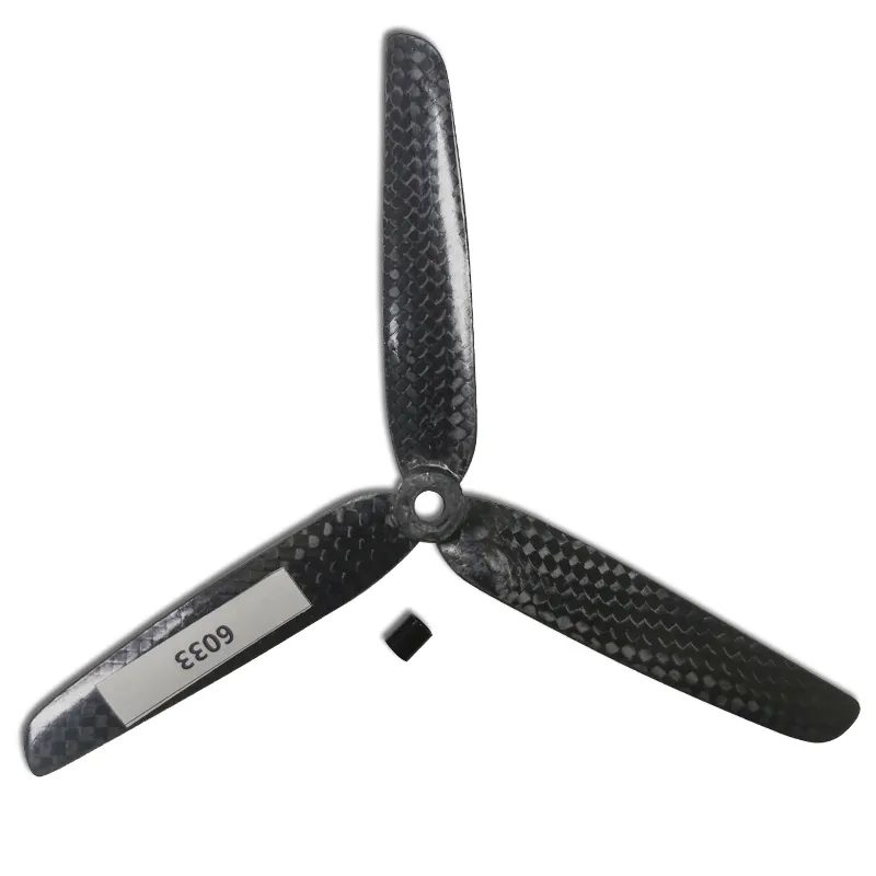 6033 6-Inch Carbon Fiber Three-Blade Propeller for RC Helicopter Multi ...