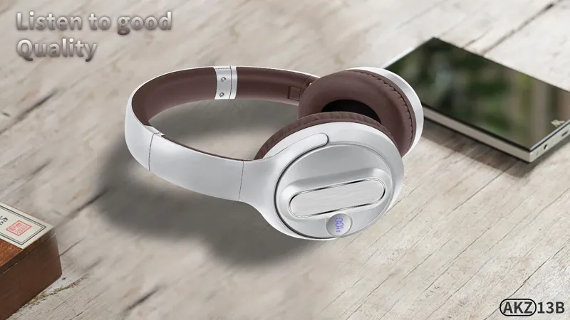 Long Standby Waterproof HiFi Gaming Headset With LED Display And Bluetooth 5.3 Technology AKZ ...