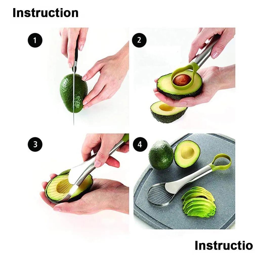 Fatchan 2 In 1 Avocado Slicer And Shea Corer Butter Peeler With PP ...