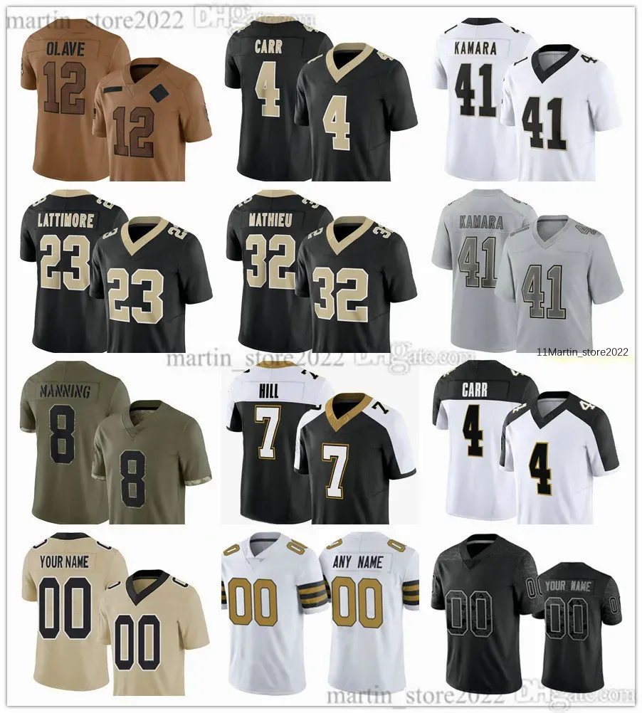 DHgate.com:2023 Jerseys 8 Archie Manning 3 Bobby Hebert 7 Morten ...