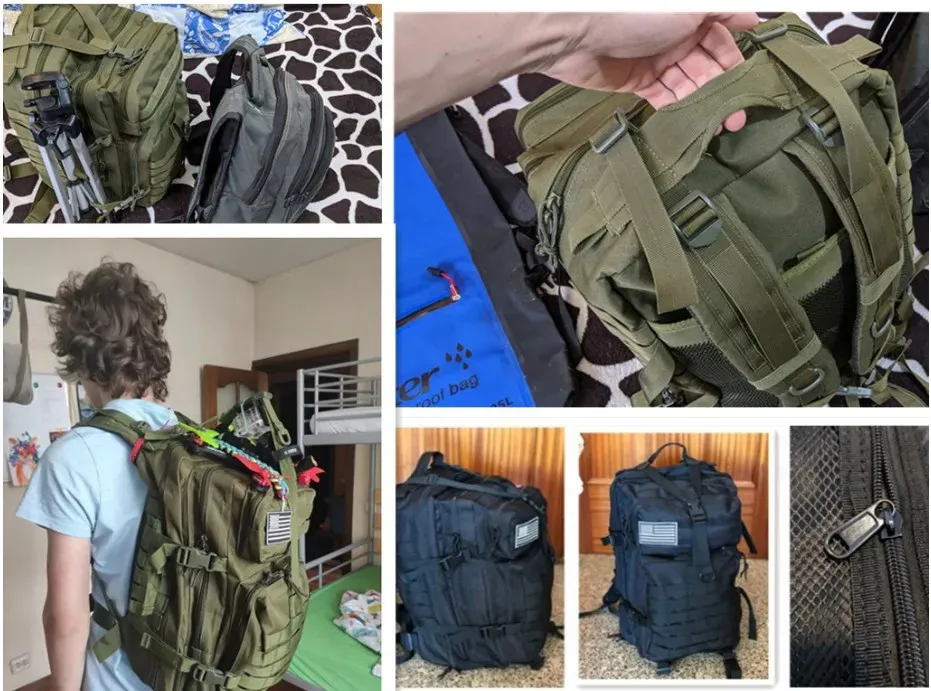 Outdoor Bags 50L Large Capacity Men Army Military Tactical Backpack 3P ...