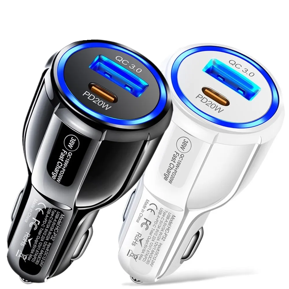 DHgate.com:Dual USB C Vehicle Power Adapter - 38W High-Speed Output ...