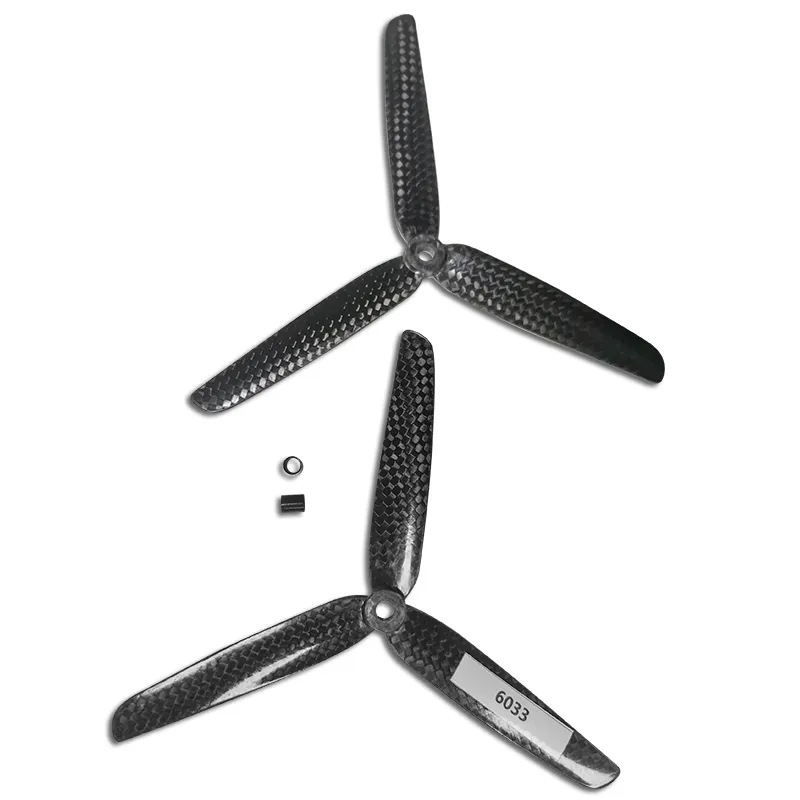 6033 6-Inch Carbon Fiber Three-Blade Propeller for RC Helicopter Multi ...