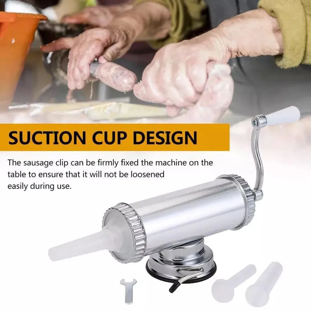 DHgate.com:Aluminum Alloy Sausage Maker with 3 Nozzles, Suction Base ...
