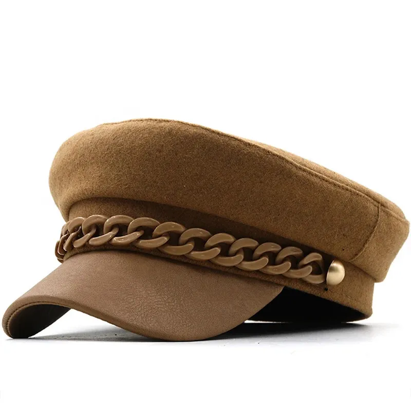 Wool Octagonal Cap For Women: Retro British Style, Autumn/Winter Wear ...