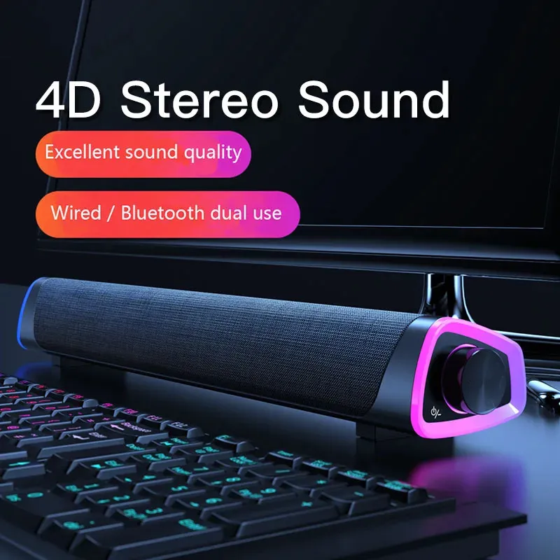 DHgate.com:4D Wired & Bluetooth Soundbar with Surround Sound for PC ...