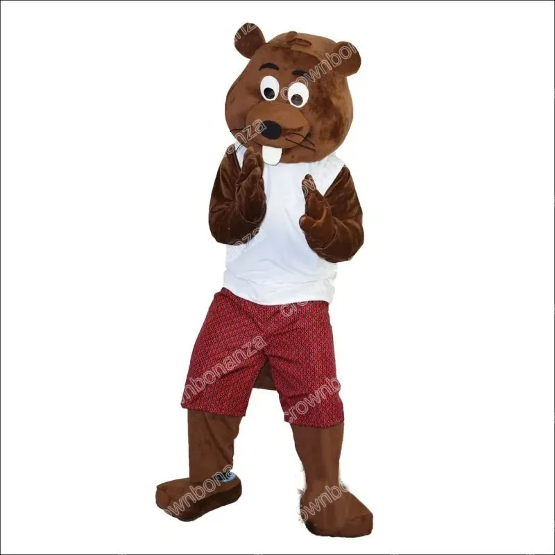 Cartoon Adult Beaver Costume Festive Outfit For Halloween, Xmas ...