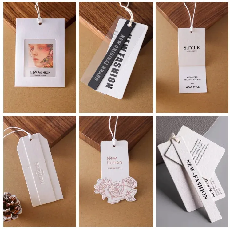 Customizable Lable Paper Hang Tags Branded Clothing & Trademark Tags ...