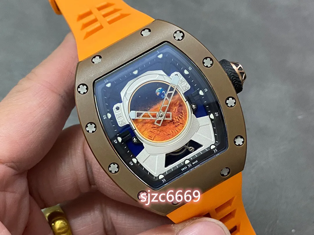 Avogada De Pulso De 50mm Sapphire Mirror Tourbillon No Titânio Da 5ª ...