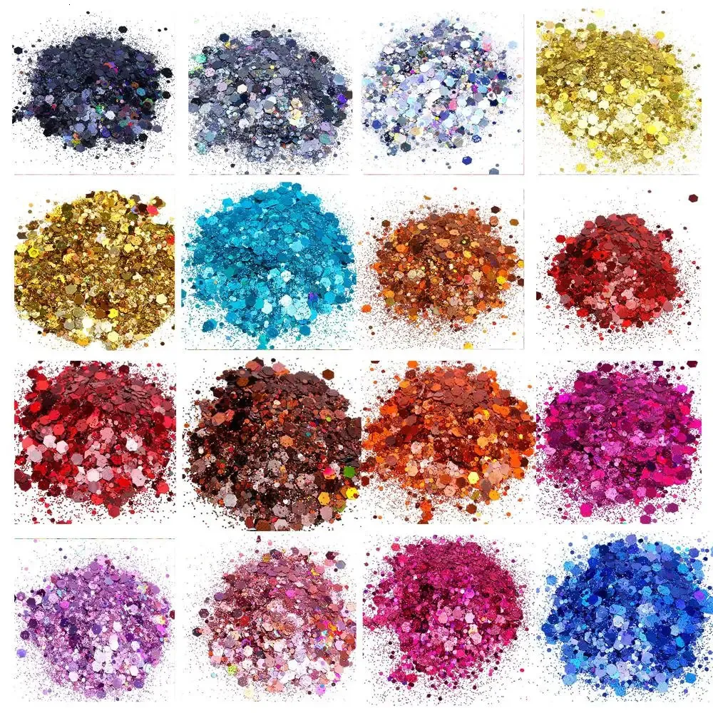 1KG Acrylic Powder Liquids Kit - Holographic Glitters for Crafts ...