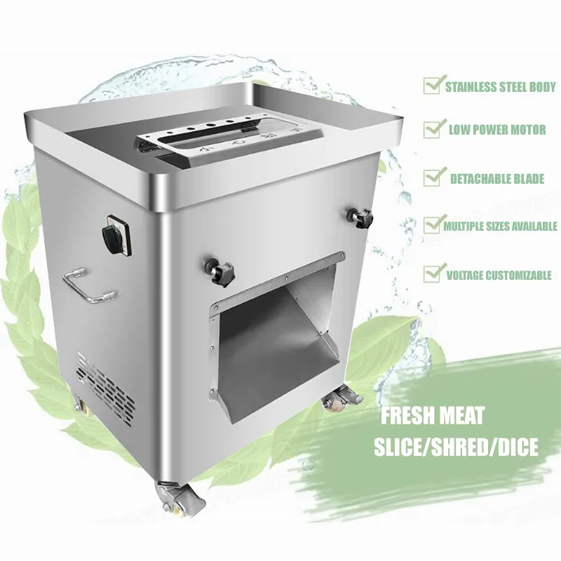 High Power Meat Slicer: 2.5 40mm Cutting Capacity, Commercial Dice ...