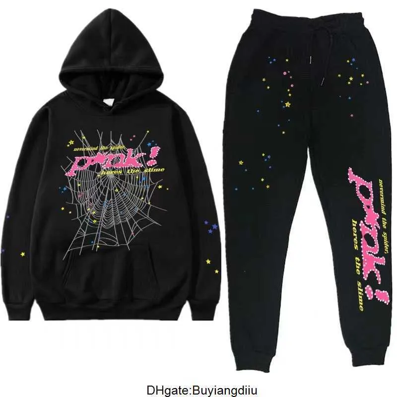 DHgate.com:Y2K Spider Graphic Hoodie: Puff Print Pink Spider Web ...