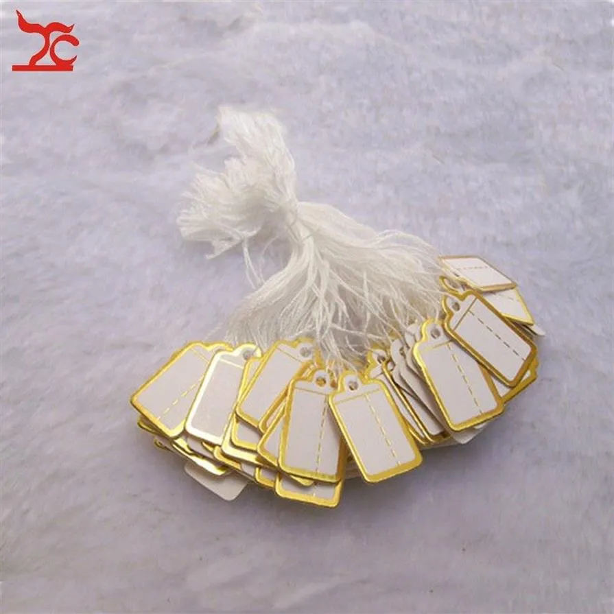200 Gold Jewelry Price Tags - Small Tie-On Labels for Jewellery ...