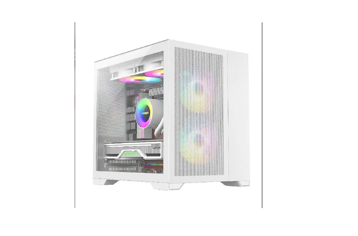 Black Gaming Case With Back Line Support For M AtX/ITX Desktop And ...