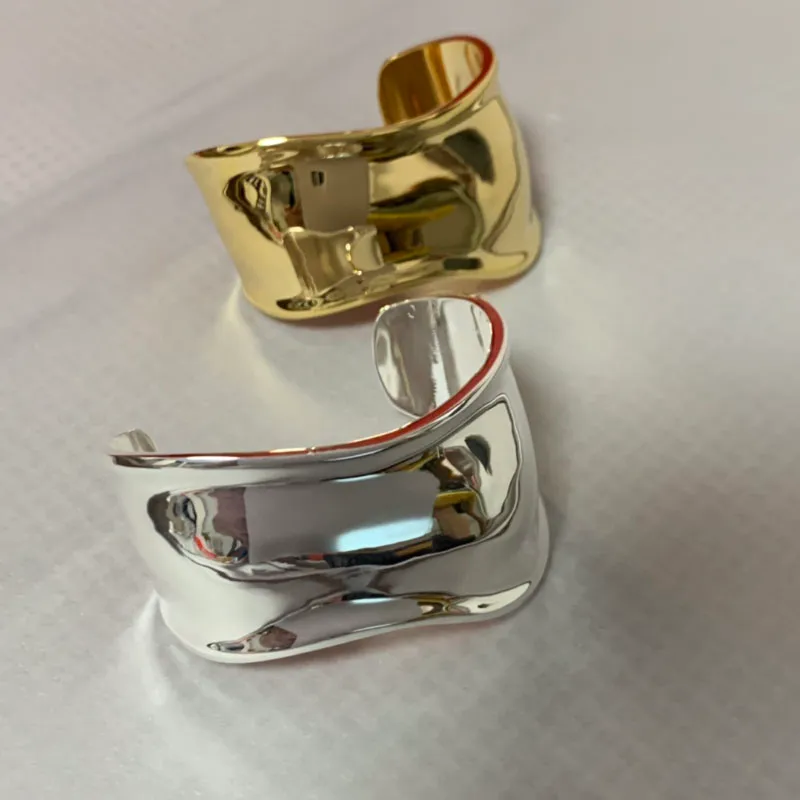 LRXM Silver Cuff Bracelets For Women Twisted Bone Design Punk Style ...
