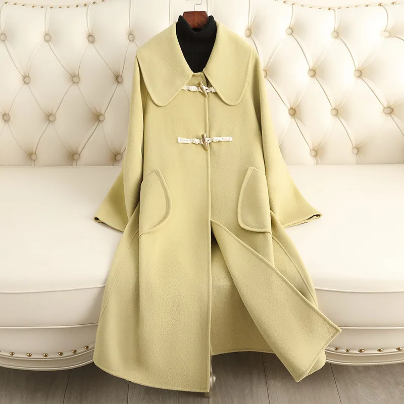 Luxe Cashmere Tweed Jacket: High End Womens Mid Length Coat For Fall ...