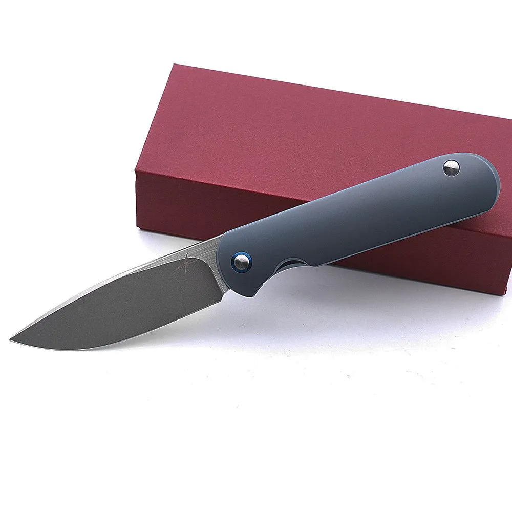 DHgate.com:Flipper Folding Knife, Satin Blue Anodized Stonewashed EDC ...