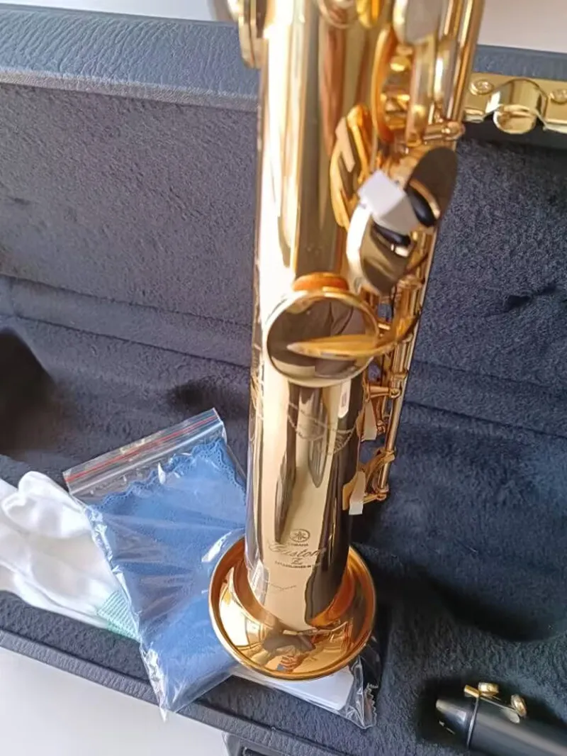 Professional Soprano Saxophone - Gold Straight B-Flat Saxophone, Japan ...