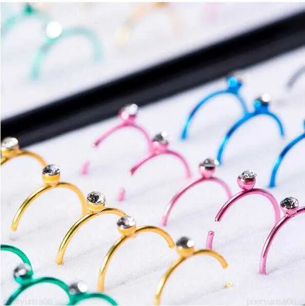 DHgate.com:40PCS 2024 Nose Rings Studs Set for Women, Nose Ring Box ...