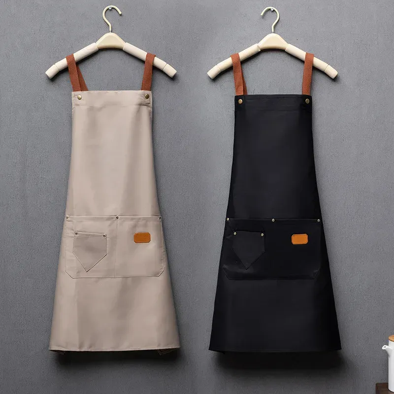 Kitchen Aprons for Men and Women Adjustable Cotton Blend Chef Apron for ...