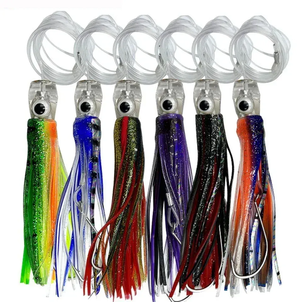 Octopus Soft Lure for Tuna & Big Fish Trolling - 47g Silicone Skirt ...