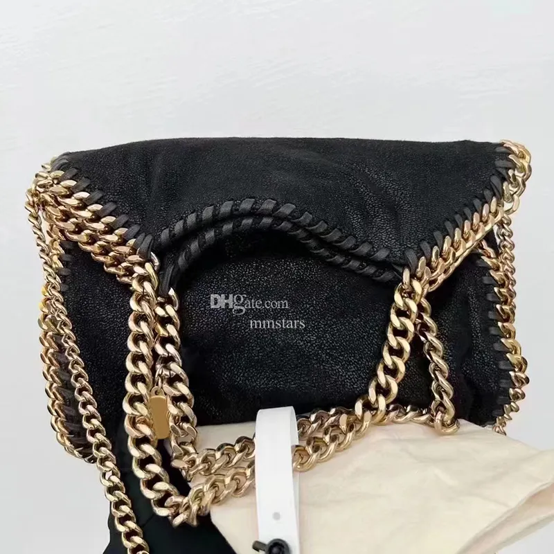 Falabella Bag Tote Woman Metallic Sliver Black Tiny Shopping Crossbody ...