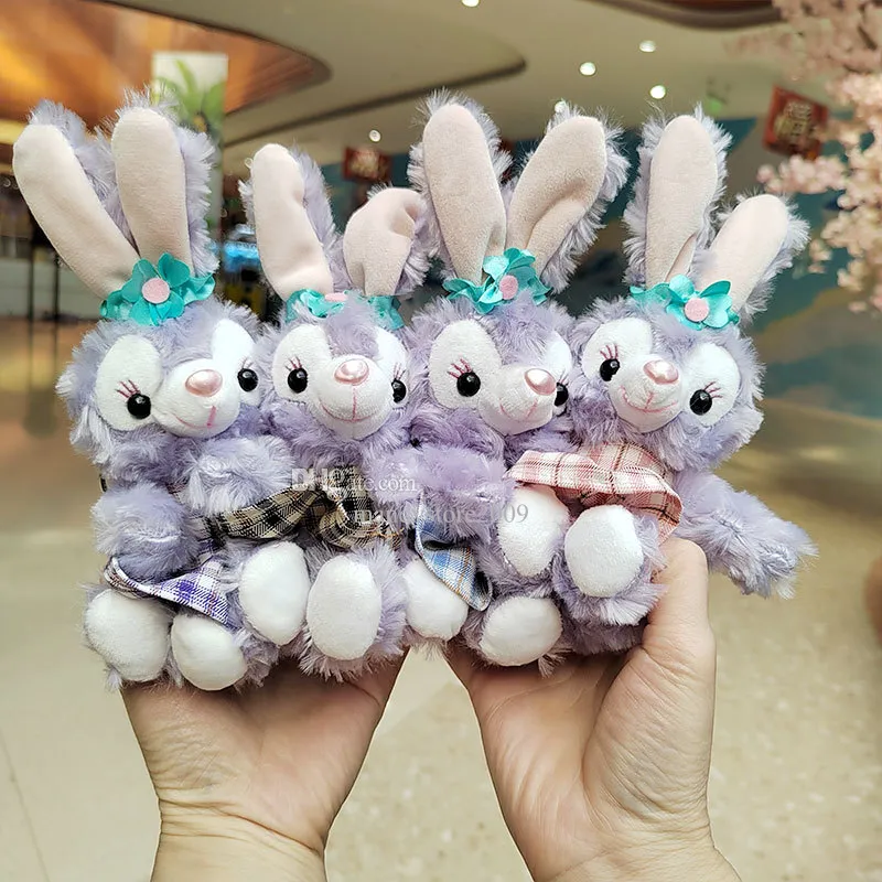 DHgate.com:Purple Bunny Check Dress Plush Keyring (18 cm, Fluffy ...