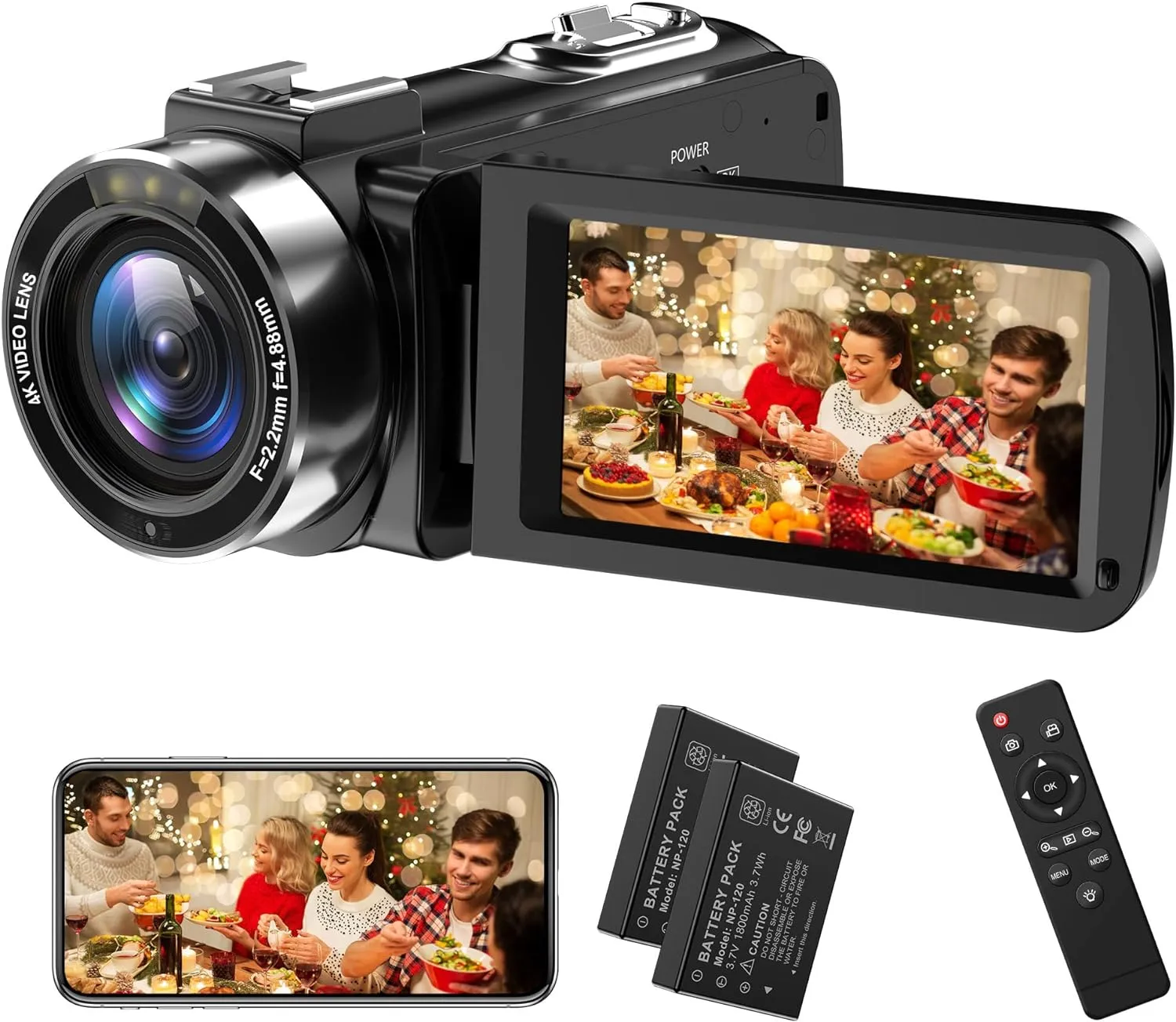 DHgate.com:4K Video Camcorder, 60FPS 56MP Digital Video Camera with IR ...