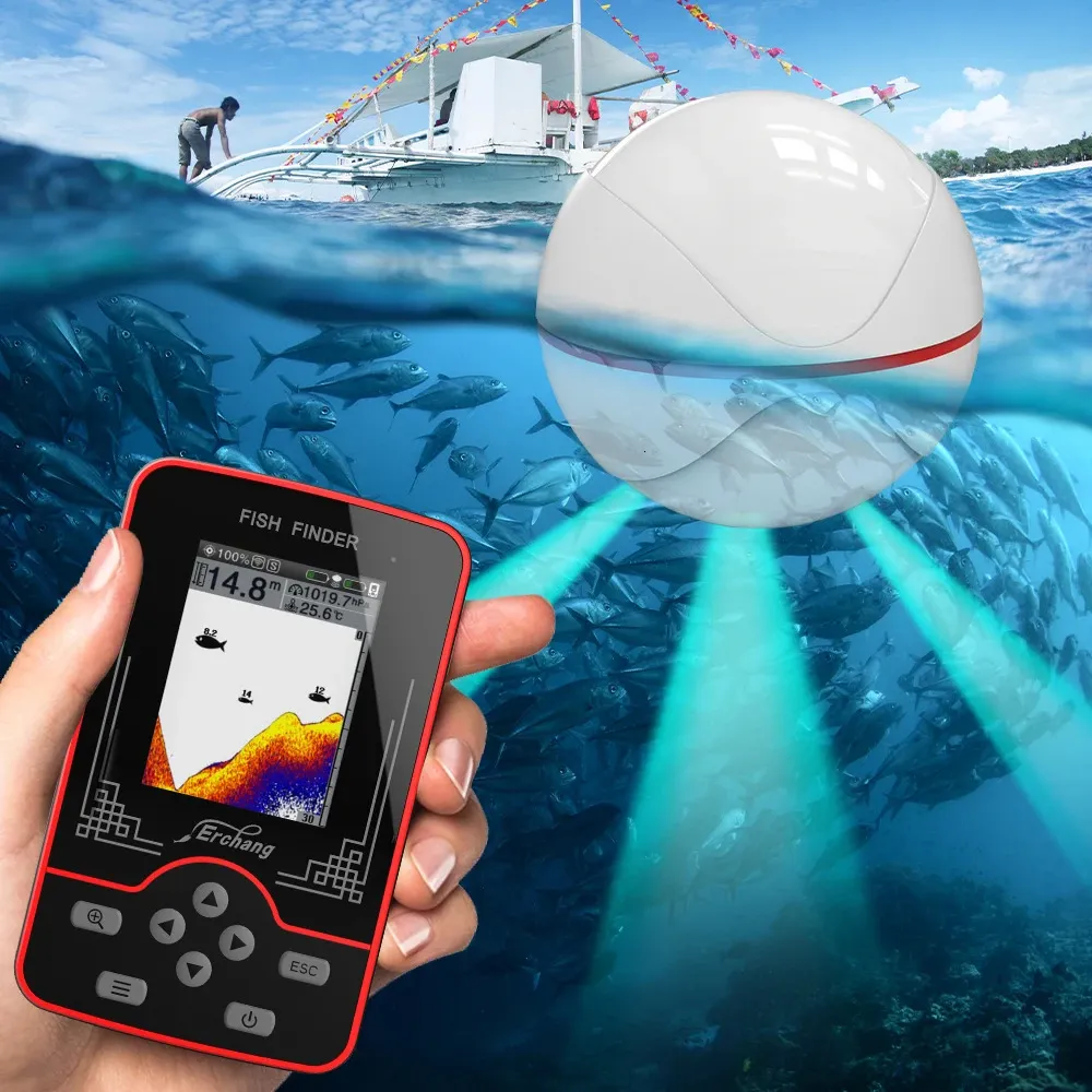 DHgate.com:Erchang F13 Sonar Fishing Finder - Wireless Portable Echo Sounder with 200ft Depth ...