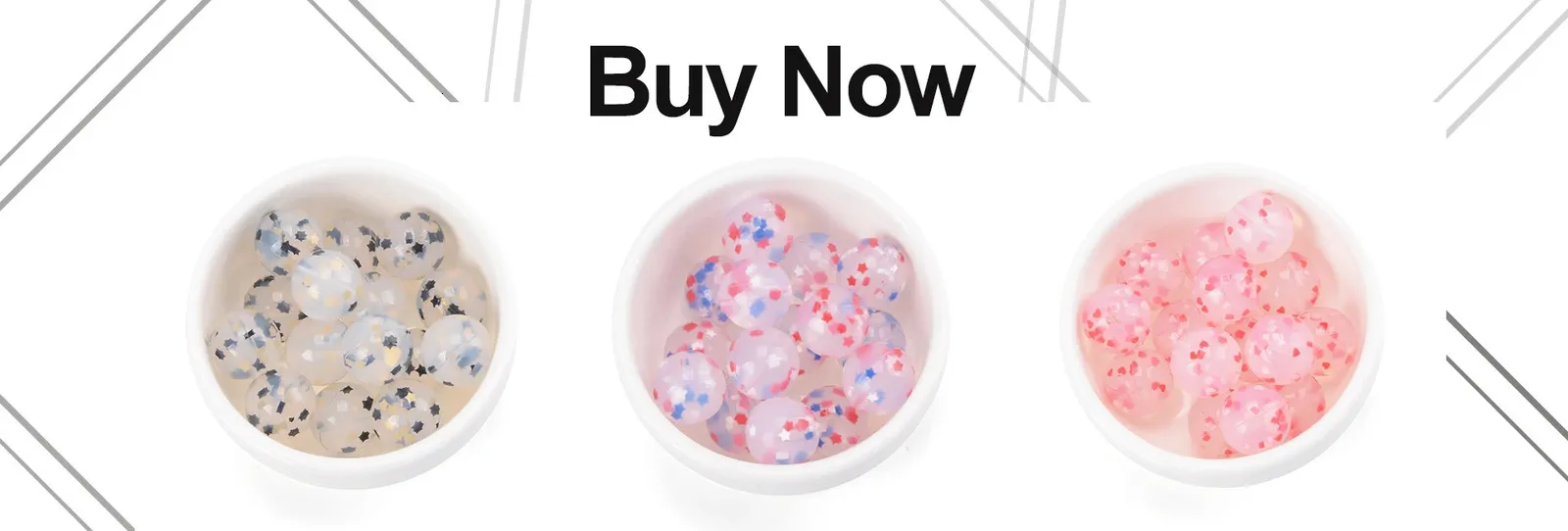 Teethers Toys LOFCA 12mm 50-Piece Set Food Grade Silicone Teether Round ...