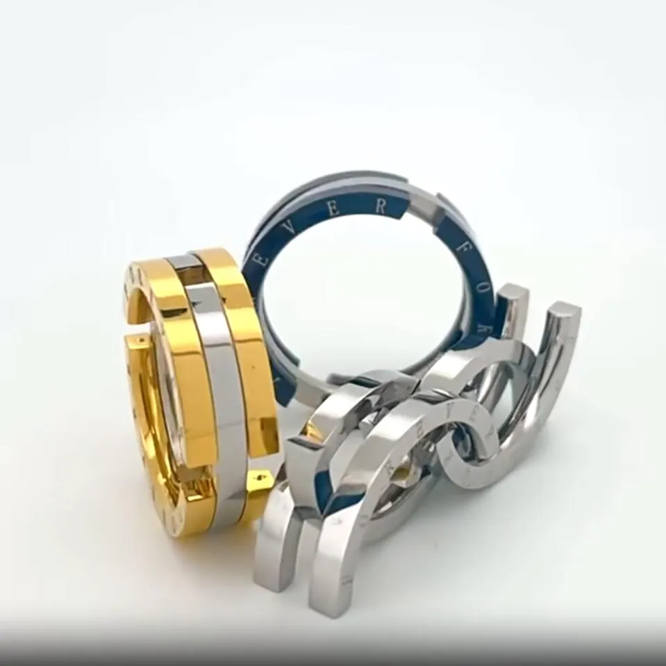 Titanium Steel Foldable Fish Ring Deformable Engraved Pendant For Men ...