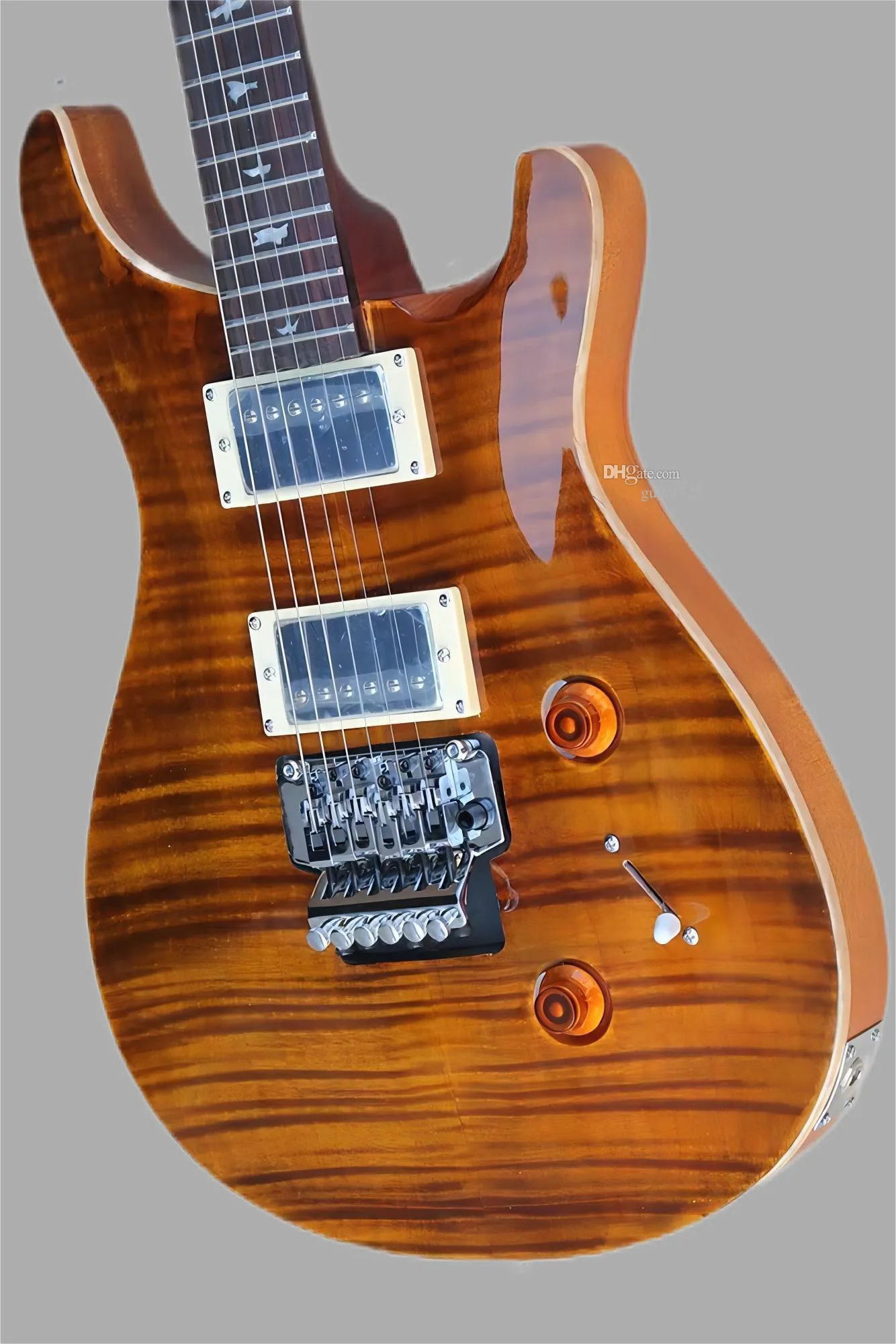 Factory Custom Brown PRS Electric Guitar with Floyd Rose, Bird Fret ...