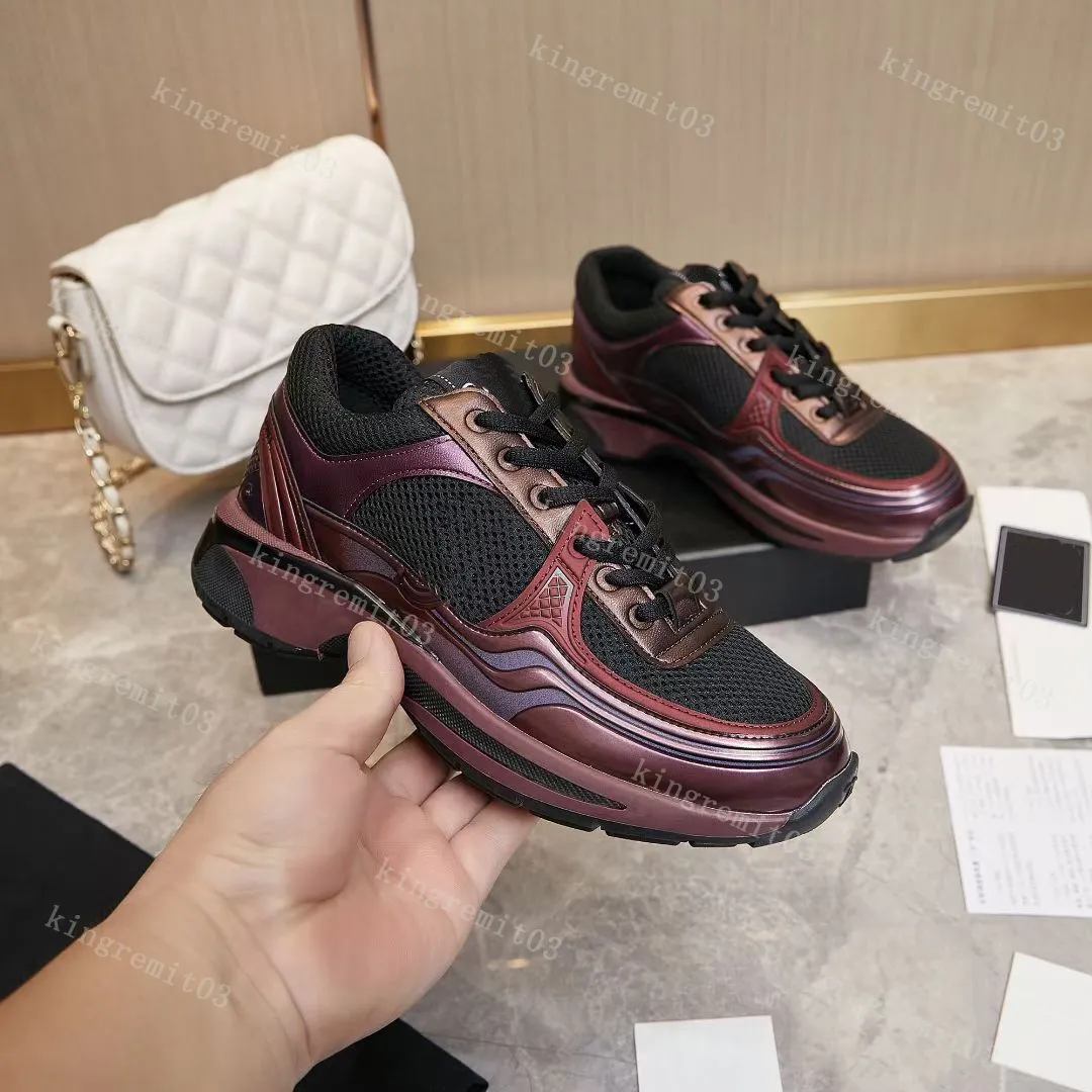 Reflective Vintage Suede Sneakers: Designer Platform Shoes For Casual ...