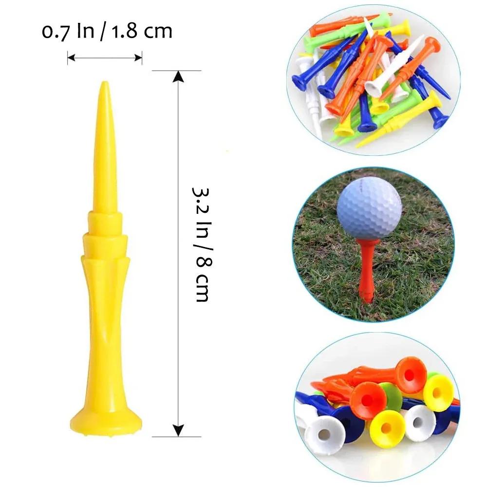 DHgate.com:20-Pack Golf Tees, Colorful Plastic Golf Tees, Professional ...