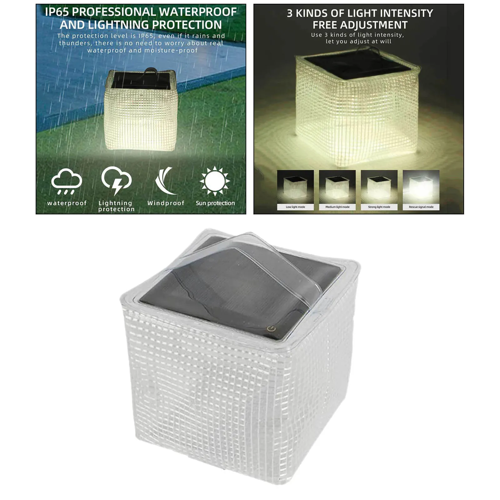 Solar Inflatable Camping Lantern - Rechargeable LED Tent Light ...