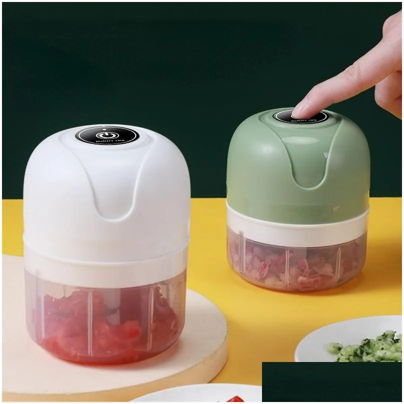 Kitchen Tools Electric Garlic, Meat, And Ginger Grinder With USB ...