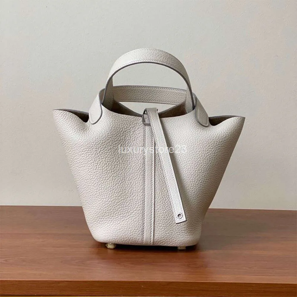 Chic Bucket Bag - Genuine Leather Tote, Versatile Top Handle Bag ...