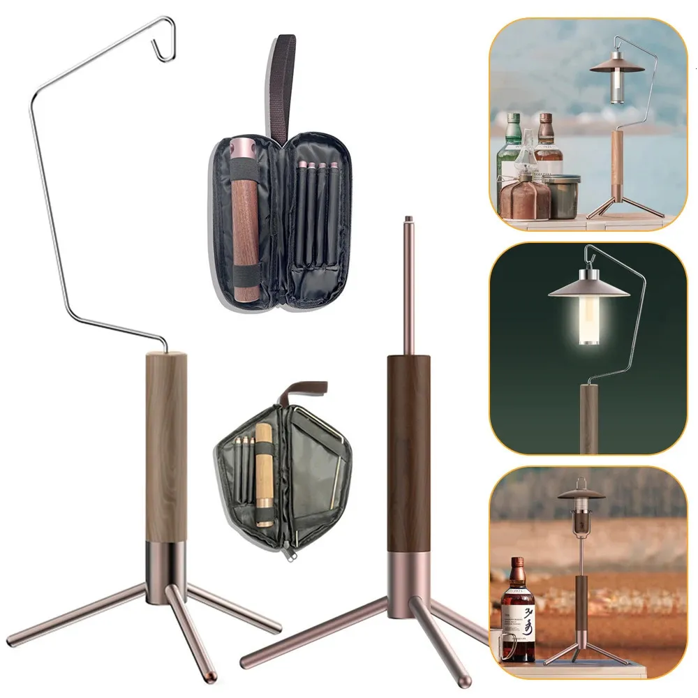 Portable Camping Table Light & Lantern Stand - Foldable Hanging Lamp ...