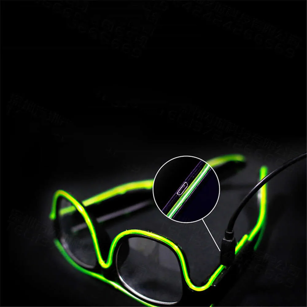 LED Glasses Neon Party Flashing Glasses Glowing Luminous Glow ...