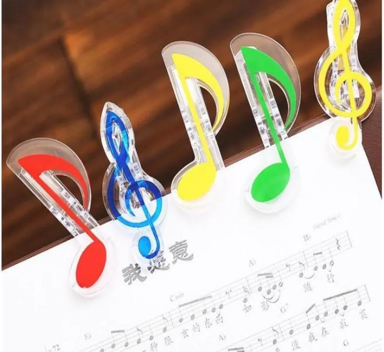 DHgate.com:Piano Music Note Clips: Colorful Treble Clef Book Page ...