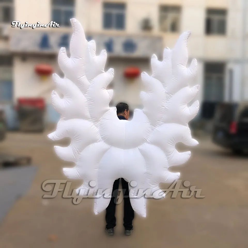 Large Wearable Inflatable Angel Wings Costume - White, Adult Size ...