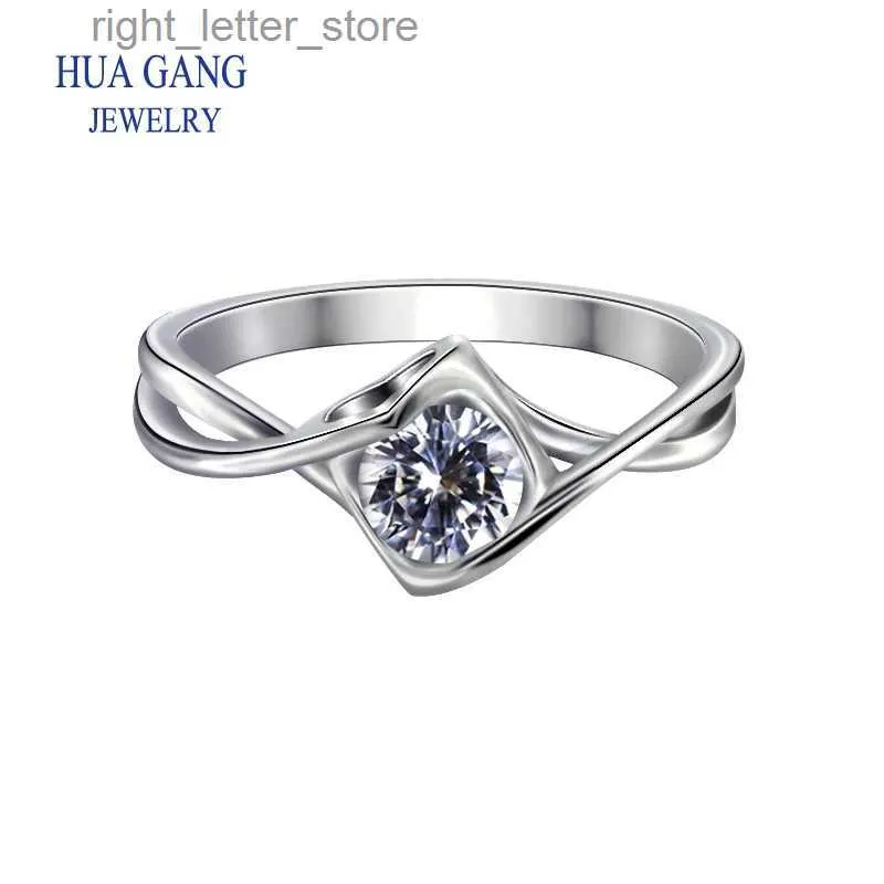 Dazzling Moissanite Anniversary Ring - 925 Sterling Silver Engagement ...