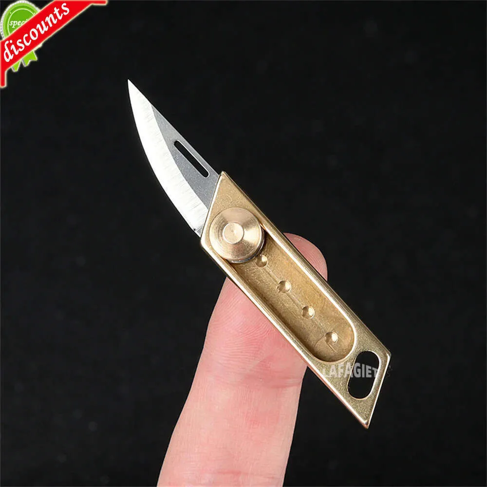DHgate.com:Brass Mini Knife Push-Button Sharp Blade Self-Defense ...