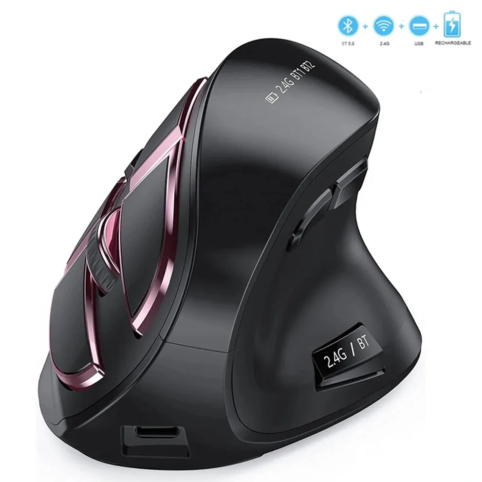 Ergonomic Vertical Mouse Wireless - Rechargeable Optical Mice for ...
