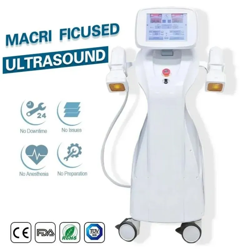 Professional 2 Handles Cryo Slim Machine With Macro Focused Ultrasound ...