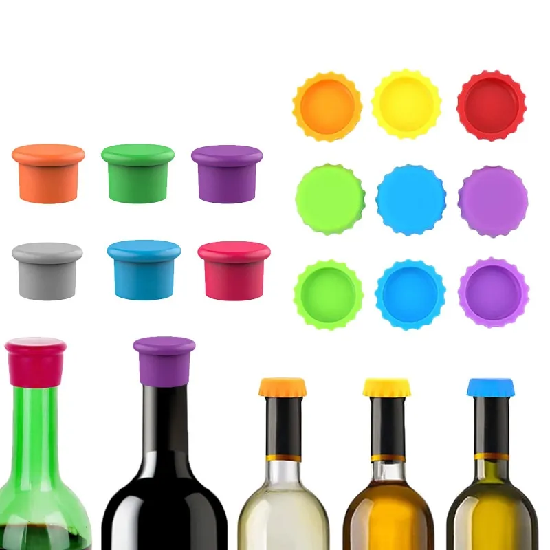 Airtight Silicone Bottle Stoppers - Reusable Beer & Wine Savers, Leak ...