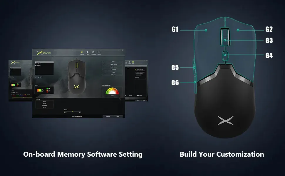 Delux M800 Pro Paw3395 Ratón Inalámbrico De Juegos: Conexión Tri Mode, 26000dpi, Huano Pink ...