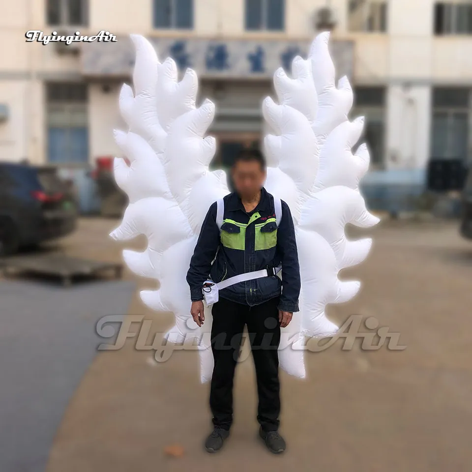 Large Wearable Inflatable Angel Wings Costume - White, Adult Size ...