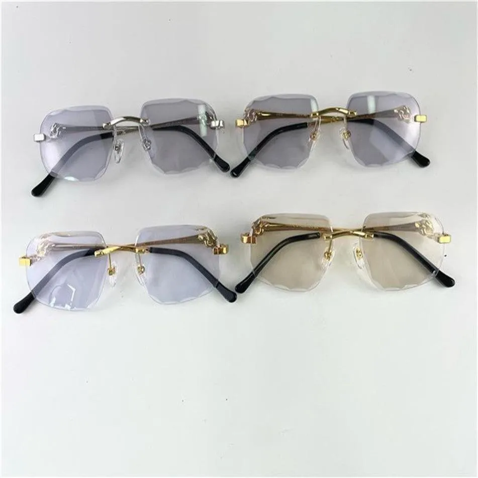 Sunsense Pochromic Lens Crystal Clear To Diamond Black Rimless Metal Frame For Outdoor